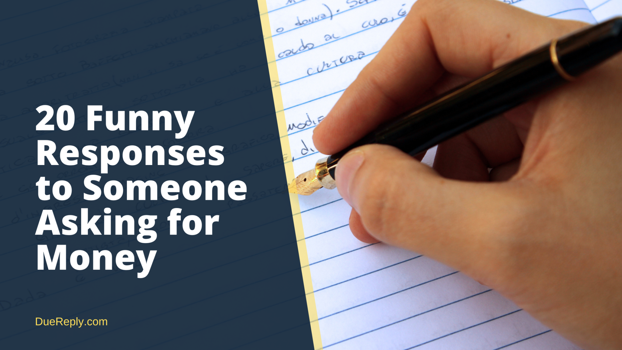 20 Funny Responses to Someone Asking for Money - DueReply