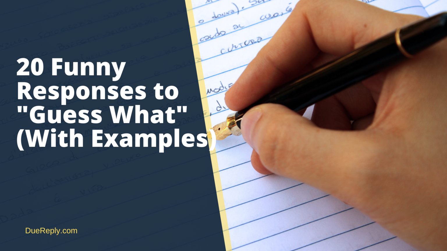 20 Funny Responses to "Guess What" (With Examples) - DueReply